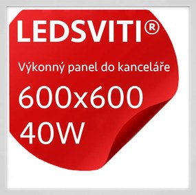 LEDSVITI 16013 LED panel 600x600mm 40W teplá bílá