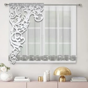Fliying Bílá voálová záclona s panelem Lisa - 400x145 cm