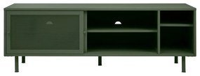 Tmavě zelený kovový TV stolek 160x55 cm Veep – Unique Furniture