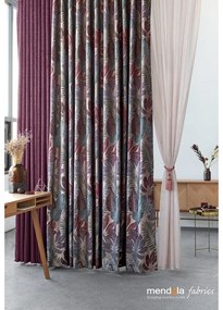 Růžová záclona 140x260 cm Modena – Mendola Fabrics