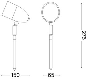 Ideal Lux - Venkovní lampa INSIDE 1xG9/15W/230V 27,5 cm IP54 černá