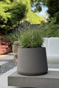 Květináč TROPICO, sklolaminát, výška 29 cm, antracit