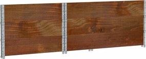 Zahradní truhlík hnědý 120 x 80 cm masivní borové dřevo 3295426