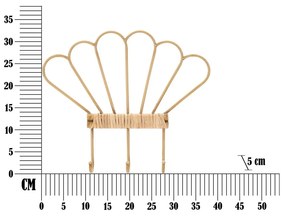 Kovový nástěnný věšák v přírodní barvě Panama – Mauro Ferretti
