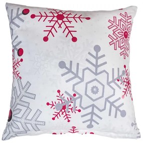 DADKA Povlak na polštář flanel Vločky šedé Rozměr 70x90