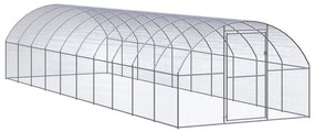Venkovní klec pro kuřata 3 x 10 x 2 m pozinkovaná ocel 3095467