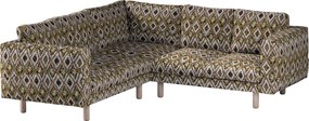 Potah na pohovku IKEA Norsborg rohová 4-místná barva vícebarevná látka pletený vzor, vzorované