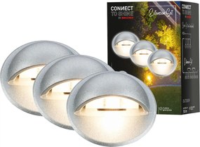 BRI 3923034 CONNECT TO SHINE prodlužovací sada Teak 3ks LED zapuštěných svítidel do země, IP65 - BRILONER