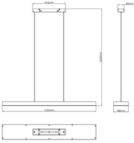 Globo 15643 - LED Stmívatelný lustr na lanku SOLA LED/70W/230V + DO
