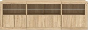Příborník s LED osvětlením dub sonoma 202 x 37 x 67 cm 3209011