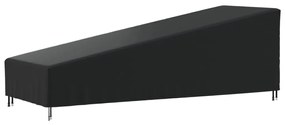 Plachta na zahradní lehátko černá 203x81x25/63 cm 420D oxford - Default Title