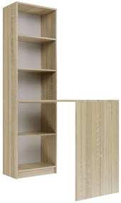 TPS Psací stůl s knihovnou R50 Levý / pravý 125 cm - Dub Sonoma
