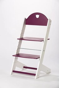 Lucas Wood Style rostoucí židle MIXLE -  bílá/fialová rostoucí židle MIXLE: bez motivu