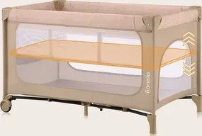 LIONELO Postýlka cestovní Jasmin Beige Sand / od 0 do 36 měsíců