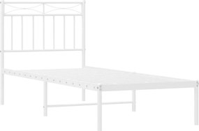 vidaXL Kovový rám postele s čelem 80 x 200 cm [373731] Barva: Černá