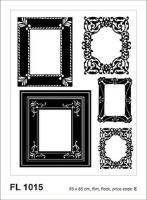 Samolepicí velourová dekorace Rámečky FL 1015 - 65 x 85 cm