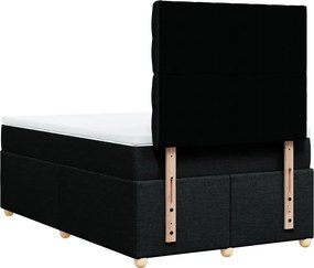Box spring postel s matrací černá 120x200 cm textil 3291256
