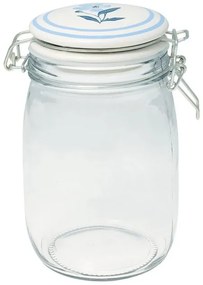 GreenGate Skleněná dóza Laerke White 1000ml