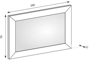 TADEUSZ L | zrcadlo T-18 | 100x70 cm | lefkas