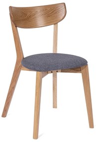 Jídelní židle z dubového dřeva s šedým sedákem Arch - Bonami Essentials