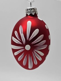 Skleněné velikonoční vajíčko ornament 1 - Fialová