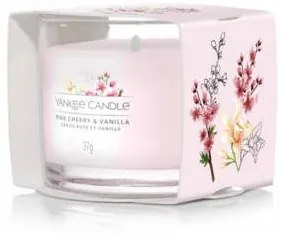 Yankee Candle Votivní svíčka ve skle Pink Cherry Vanilla, 37g