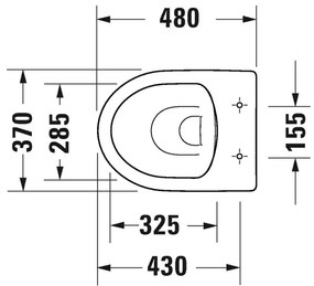 Duravit No.1 - SET Stojící WC, Rimless + sedátko se sklápěcí automatikou, bílá 41840900A1