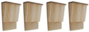 Budka pro netopýry 4 ks 22 x 12 x 34 cm dřevěná 276009