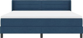 Postel s boxspringem s čelo Modrá 200 x 180 cm textil 3341061
