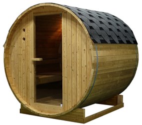 RAKOUSKÝ produkt - Venkovní sudová sauna TROMSÖ XL pro 6 osob 189x 220 x 191,5 cm ( F50220 )