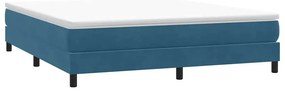 Postel Box Spring bez matrace tmavě modrá 180x210 cm samet 3315841