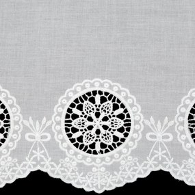 KRÁTKÁ ZÁCLONA NA PÁSCE LILA 150X70 CM BÍLÁ