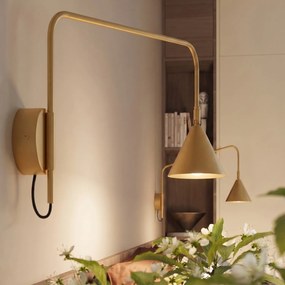Sollux Lighting Nástěnné svítidlo NOX 1 zlaté s vypínačem