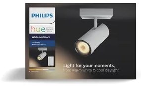 Hue White Ambiance Bodové svítidlo Philips Buratto 50461/31/P7 1x5,5W GU10 + Dimmer Switch