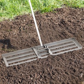 Costway Urovnávací hrábě s ergonomickou rukojetí, robustní nářadí na trávu