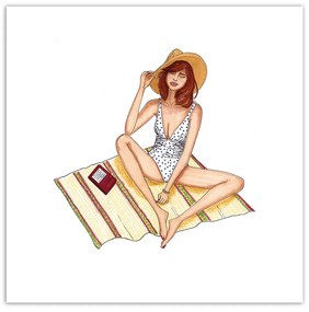 Gario Obraz na plátně Relaxace na pláži - Gisele Oliveira Fraga Baretta Rozměry: 30 x 30 cm