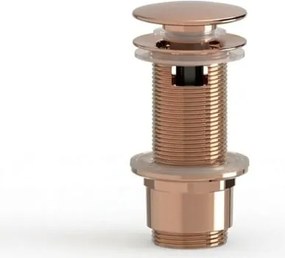 Výpusť k umyvadlu 5/4 SAT Aurum 7,2 cm, růžově zlatá lesklá, plast SATAUCCXRG