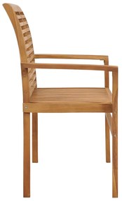 Zahradní lavice s krémově bílou poduškou 112 cm masivní teak,  3062666