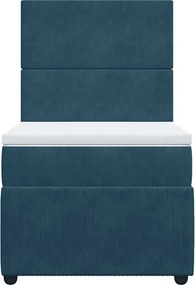 Box spring postel s matrací tmavě modrá 80 x 200 cm samet 3292188