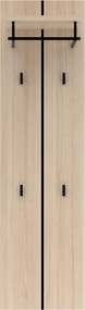 XXXLutz ŠATNÍ PANEL, barvy dubu, barvy grafitu, 41/151/30 cm Voleo - Šatní panely - 002737049003