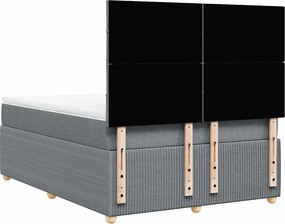 Box spring postel s matrací světle šedá 160 x 200 cm textil 3292107