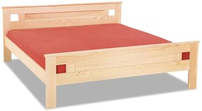 Krajča Manželská postel z masivu Erika 180 x 200 cm Povrchová úprava: Barevný lak RAL, Druh dřeva: Borovice