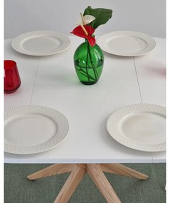 Kulatý rozkládací jídelní stůl s přídavnou deskou ø 90 cm Jubi – Ragaba