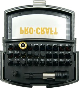 Procraft SPA20BL1B 20V SET - akumulátorový vrtací šroubovák se sadou bitů BS-32 (včetně 2,0 Ah akumulátoru a nabíječky)