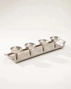 Svícen Silver Line 49x12x8 cm