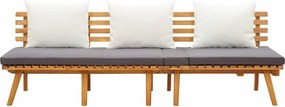 Zahradní denní postel 200x65 cm masivní akáciové dřevo 316263