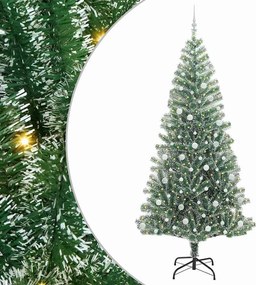 Umělý vánoční stromeček se sněhem a LED osvětlením 240 cm 3396836