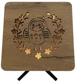 Li-Go "Sovička" lampa 19x19cm provedení povrchu: dub světlý