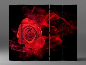 Liox Paraván růže v červeném dýmu Rozměr: 225 x 180 cm