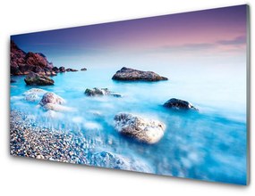 akrylový obraz Moře Kameny Krajina 140x70 cm